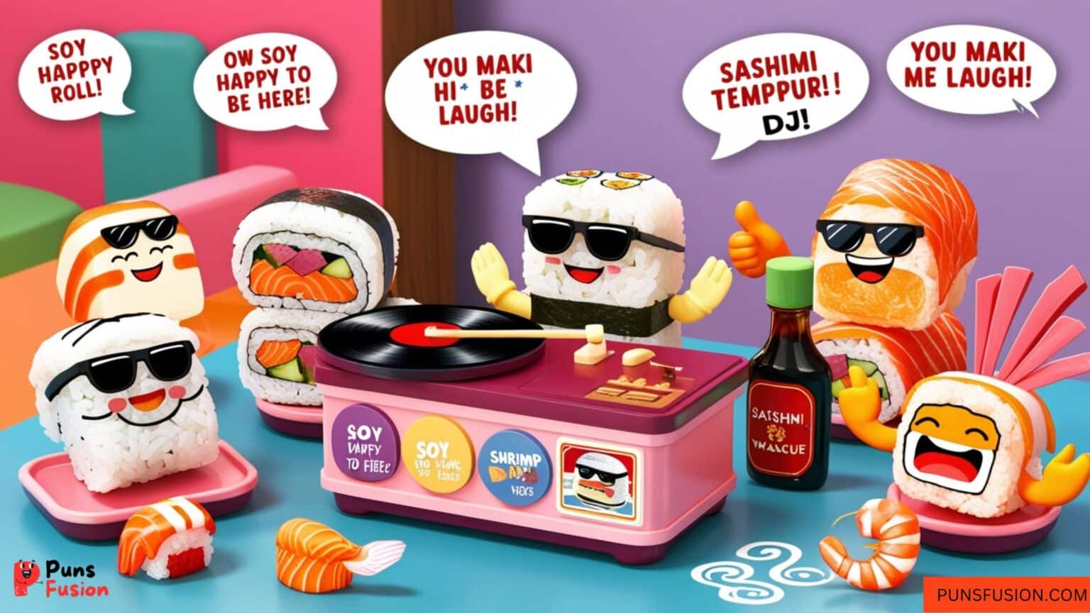 +176 Sushi Puns and Jokes: A Roll-icking Good Time - Puns Fusion