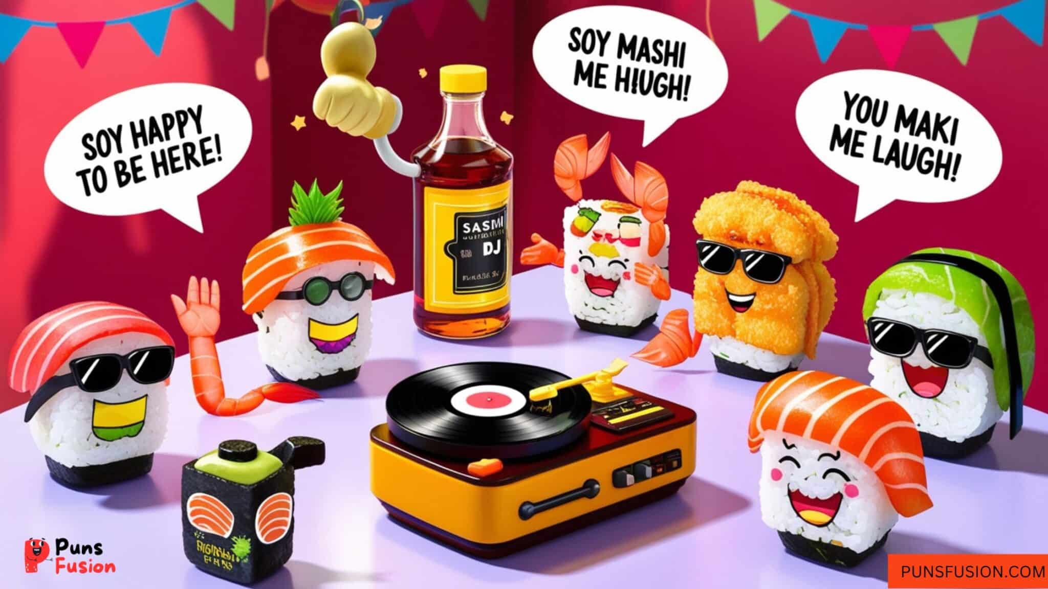 +176 Sushi Puns and Jokes: A Roll-icking Good Time - Puns Fusion